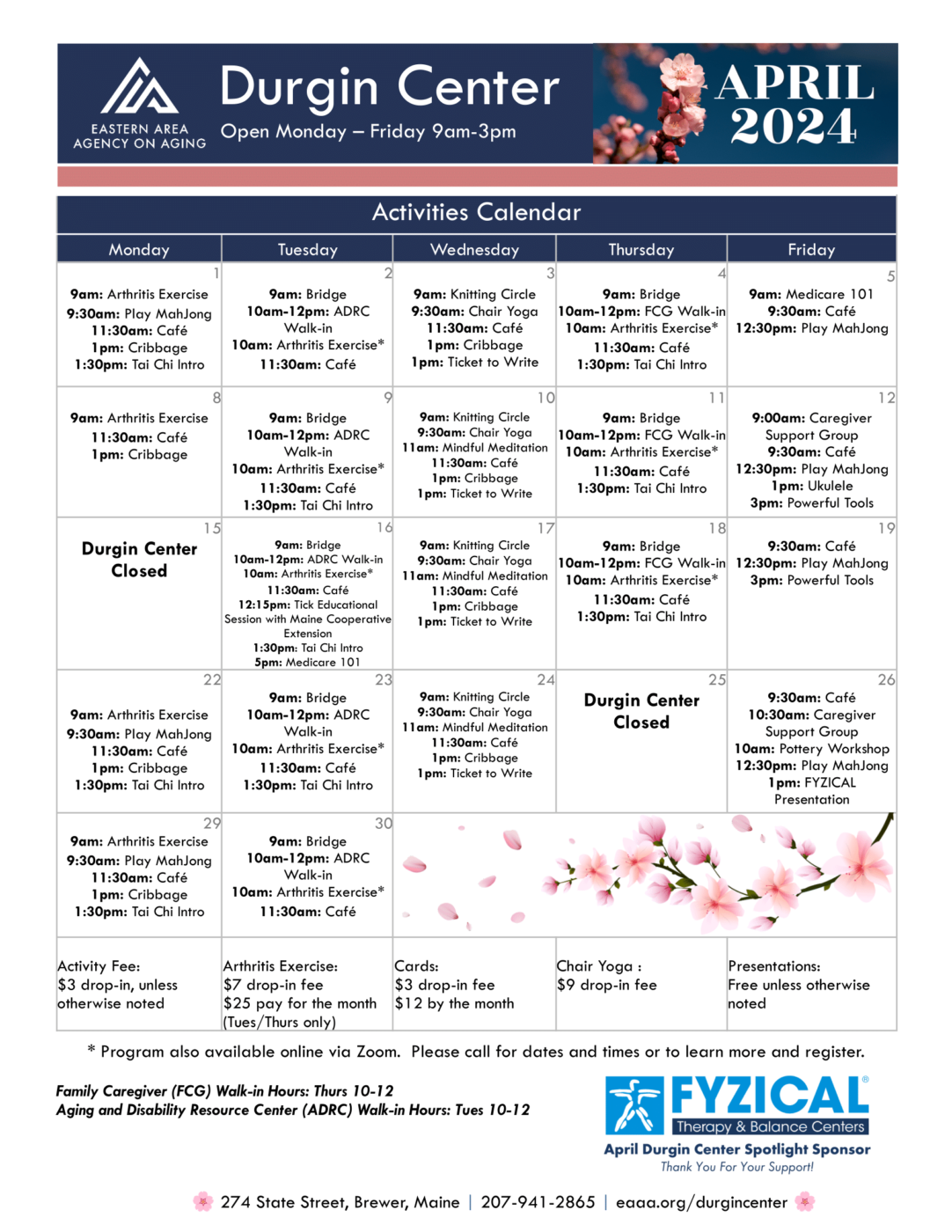 April 2024 Calendar Menu 1 | Eastern Agency on Aging